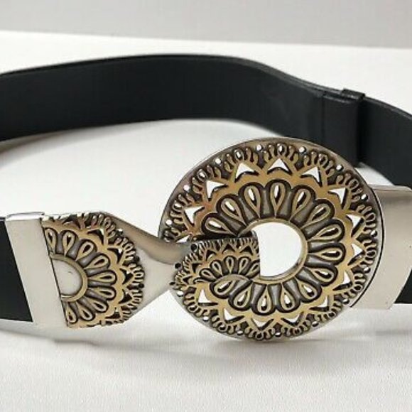 Chico's | Accessories | Chicos Adjustable Leather Slouch Belt Mandala ...